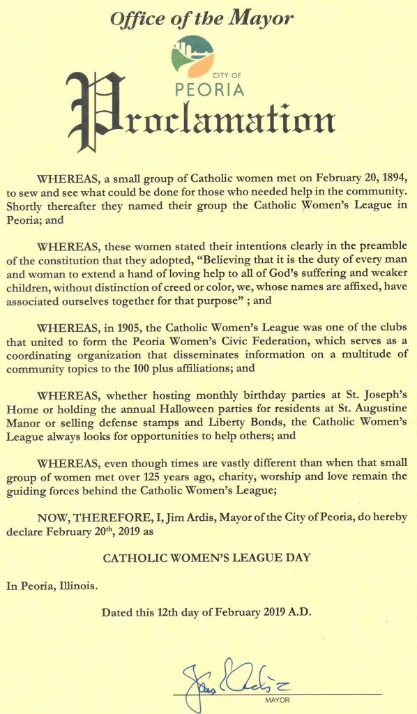 The Catholic Post Catholic Women’s League marking 125 years of ...