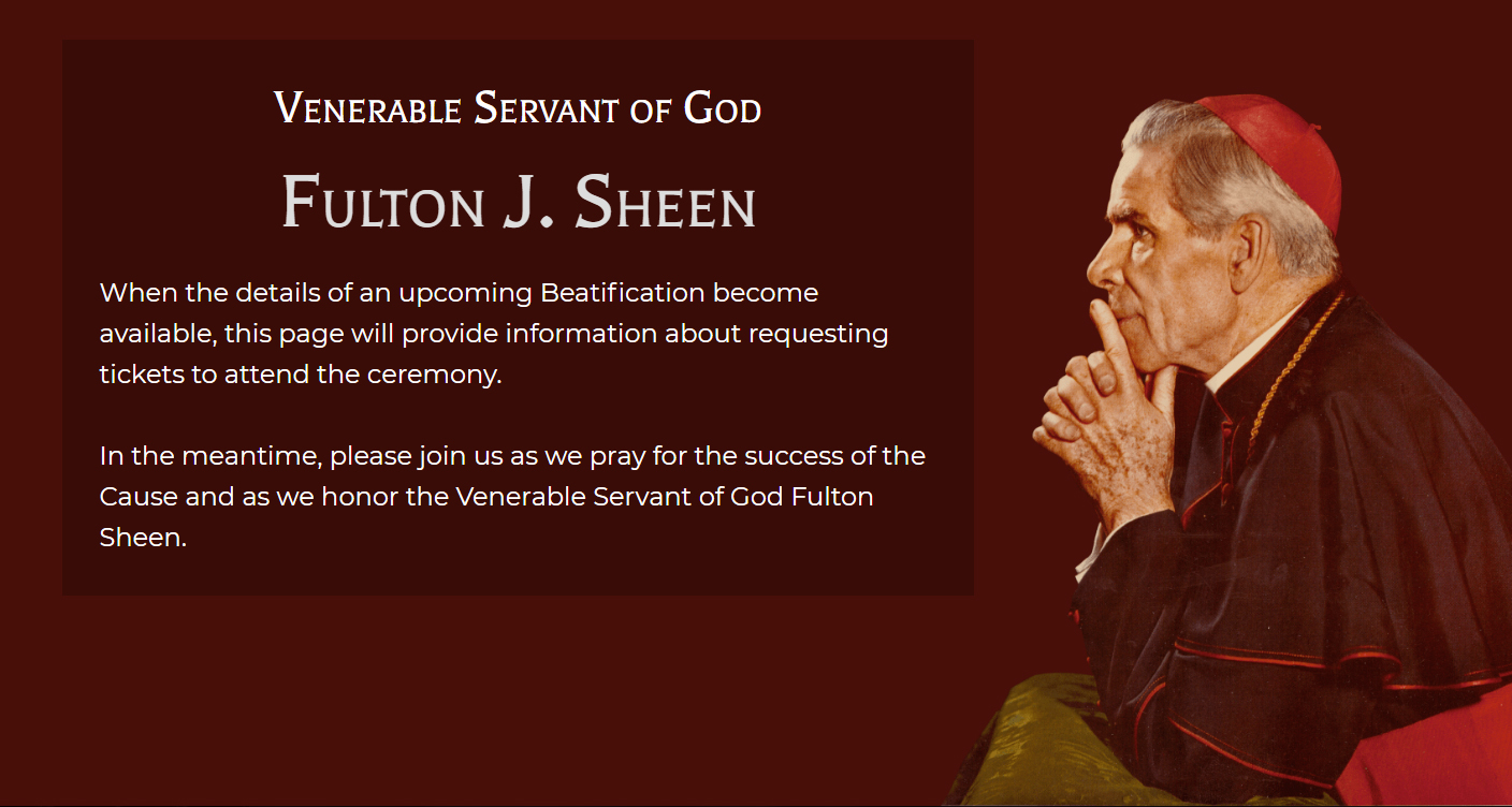 The Catholic Post Venerable Servant of God Fulton J. Sheen will be ...